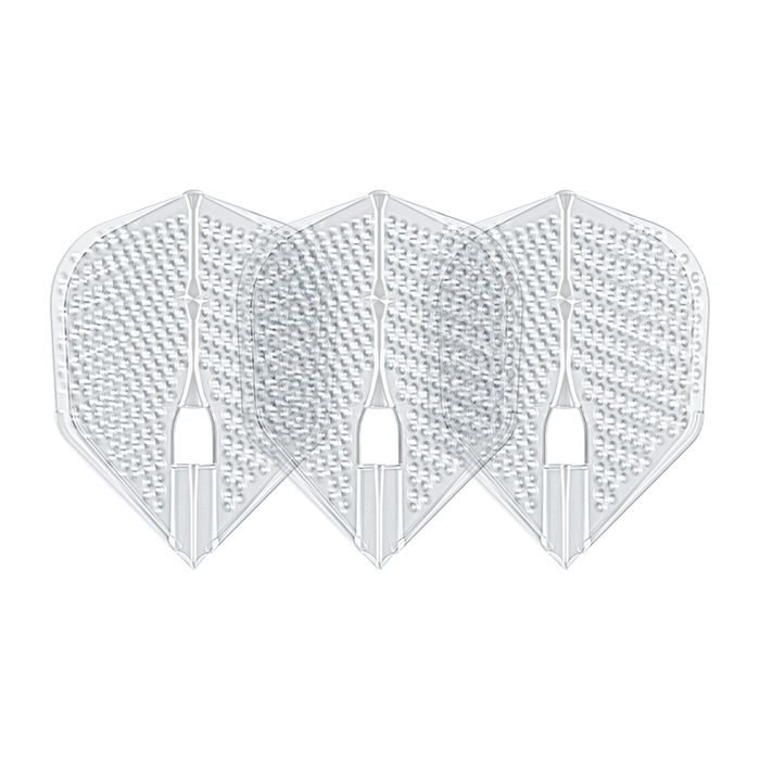 L-Style L3 Pro Champagne Ring Dimple Clear Flights | The Darts Lounge