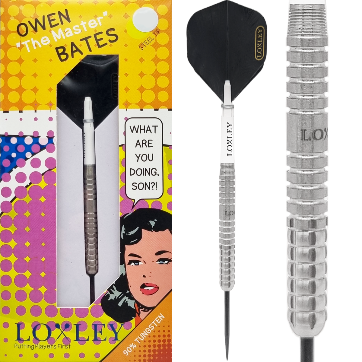 LOXLEY OWEN ‘THE MASTER’ BATES 90% STEEL TIP DARTS – The Darts Lounge