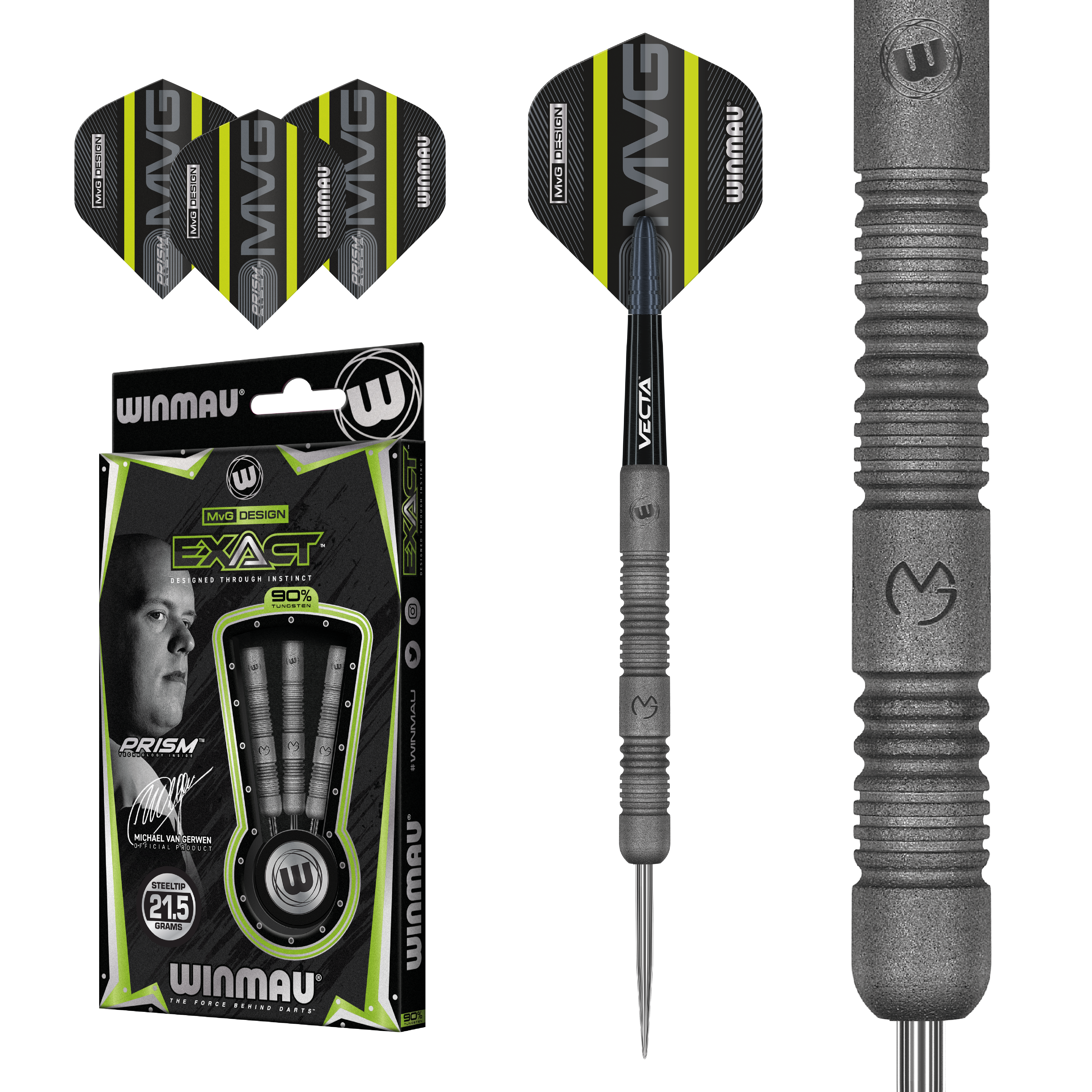 Winmau MVG Exact 90% Steel Tip Darts | The Darts Lounge